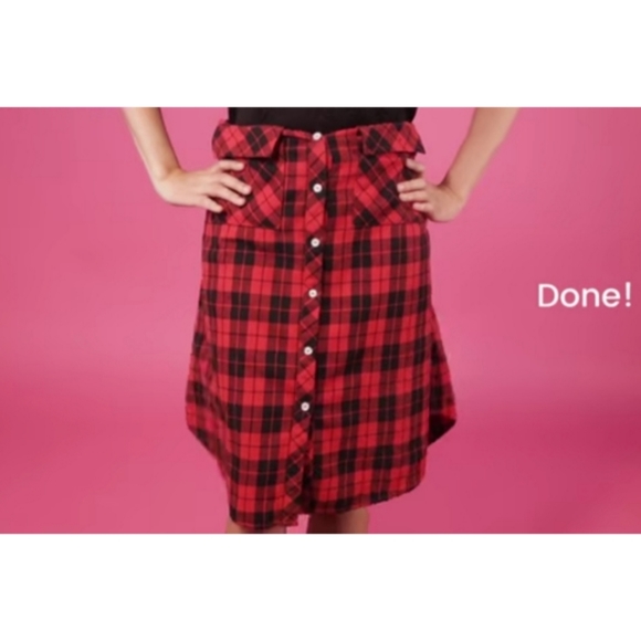 Hesperus | Skirts | Hesperus Plaid Tiefront Skirt From Shirt Color Blackwhite | Poshmark